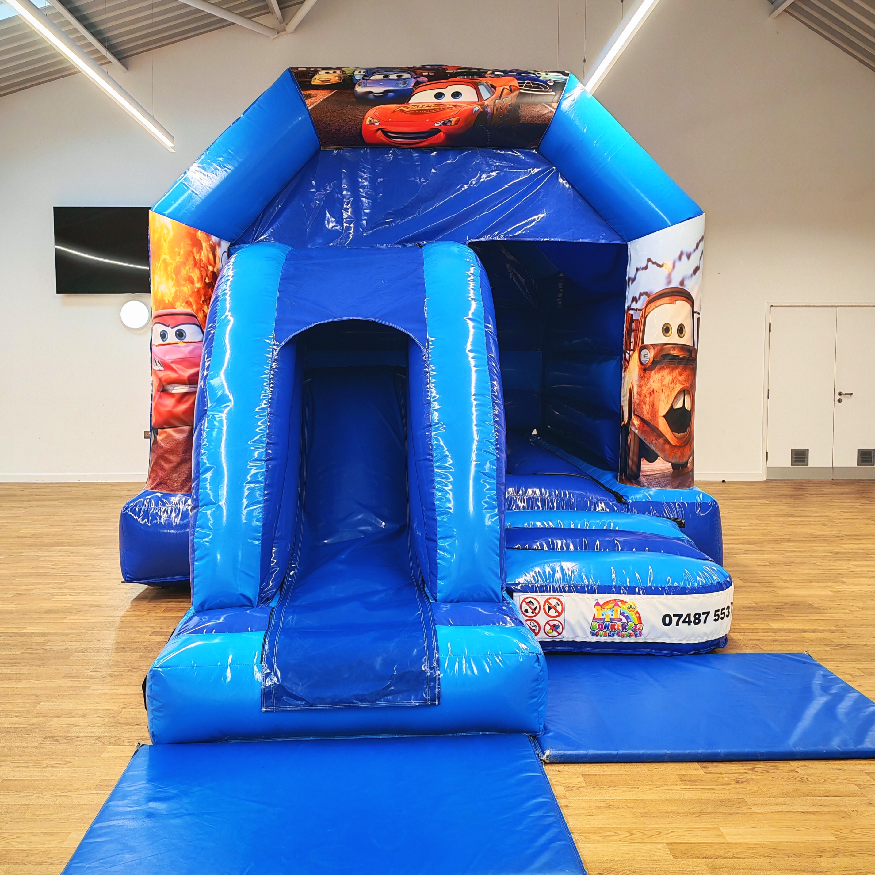 Cars Front Slide Castle - Hire in Aylesbury | BONKERZzz Bouncy Castles