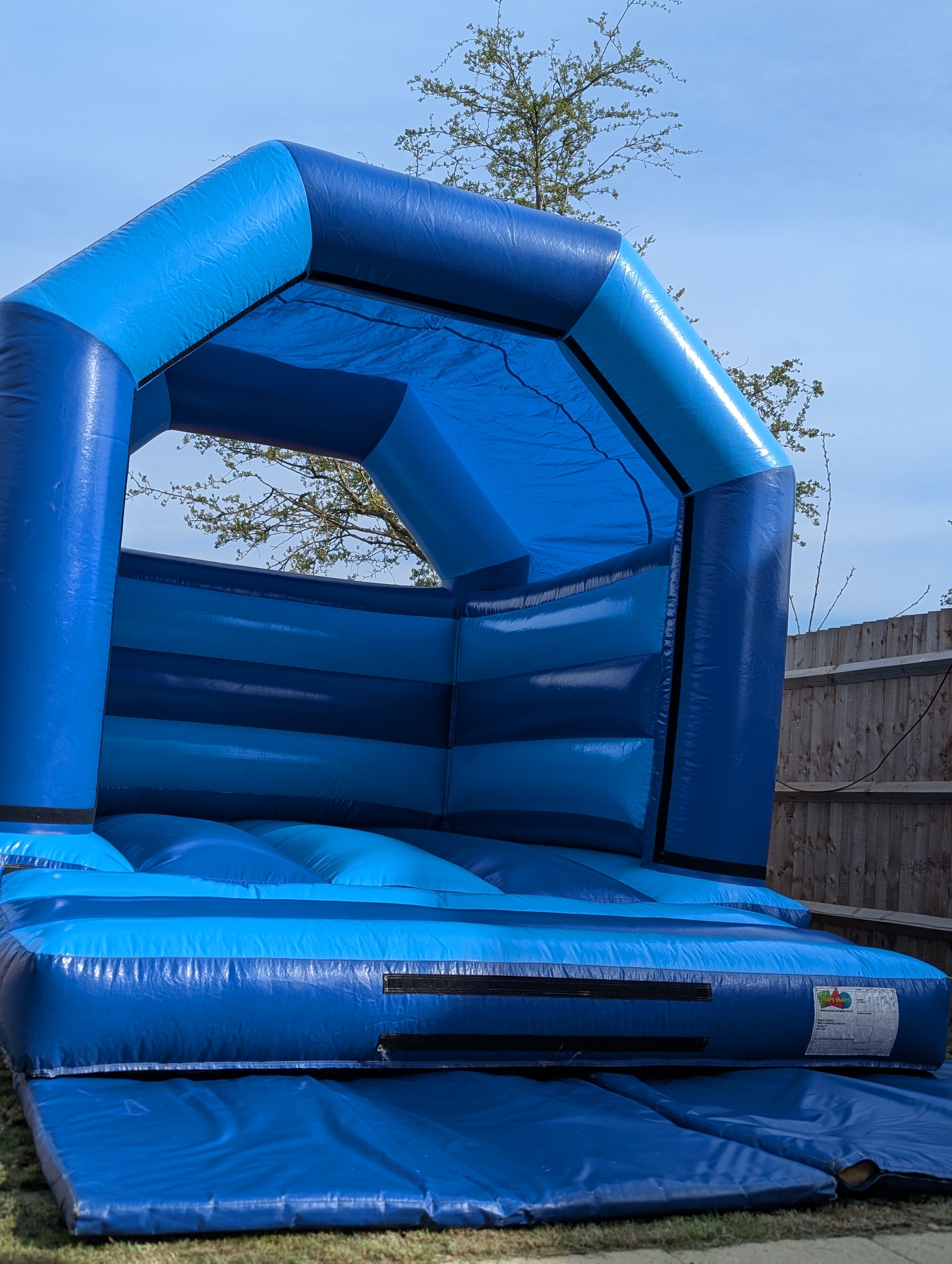 Plain Blue Bouncy Castle Hire Newport & South Wales