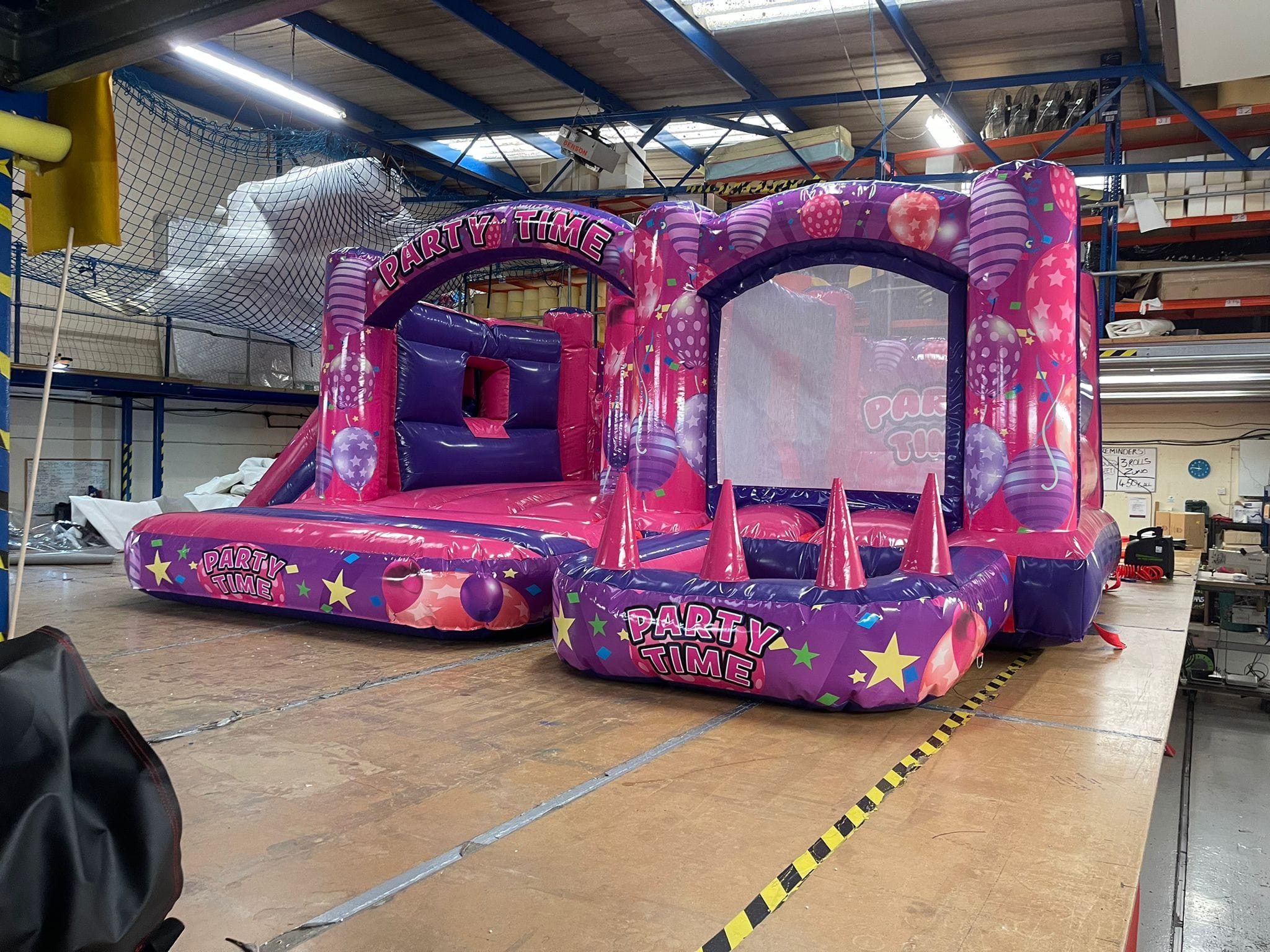 all in one pink and purple party time castle - Hire in north east of ...