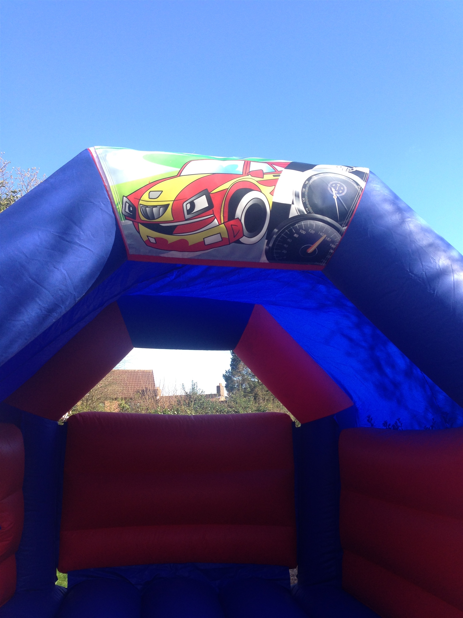 15 x 16 Blue and Red Cars Bouncy Castle Slide Combo - Bouncy Castle ...