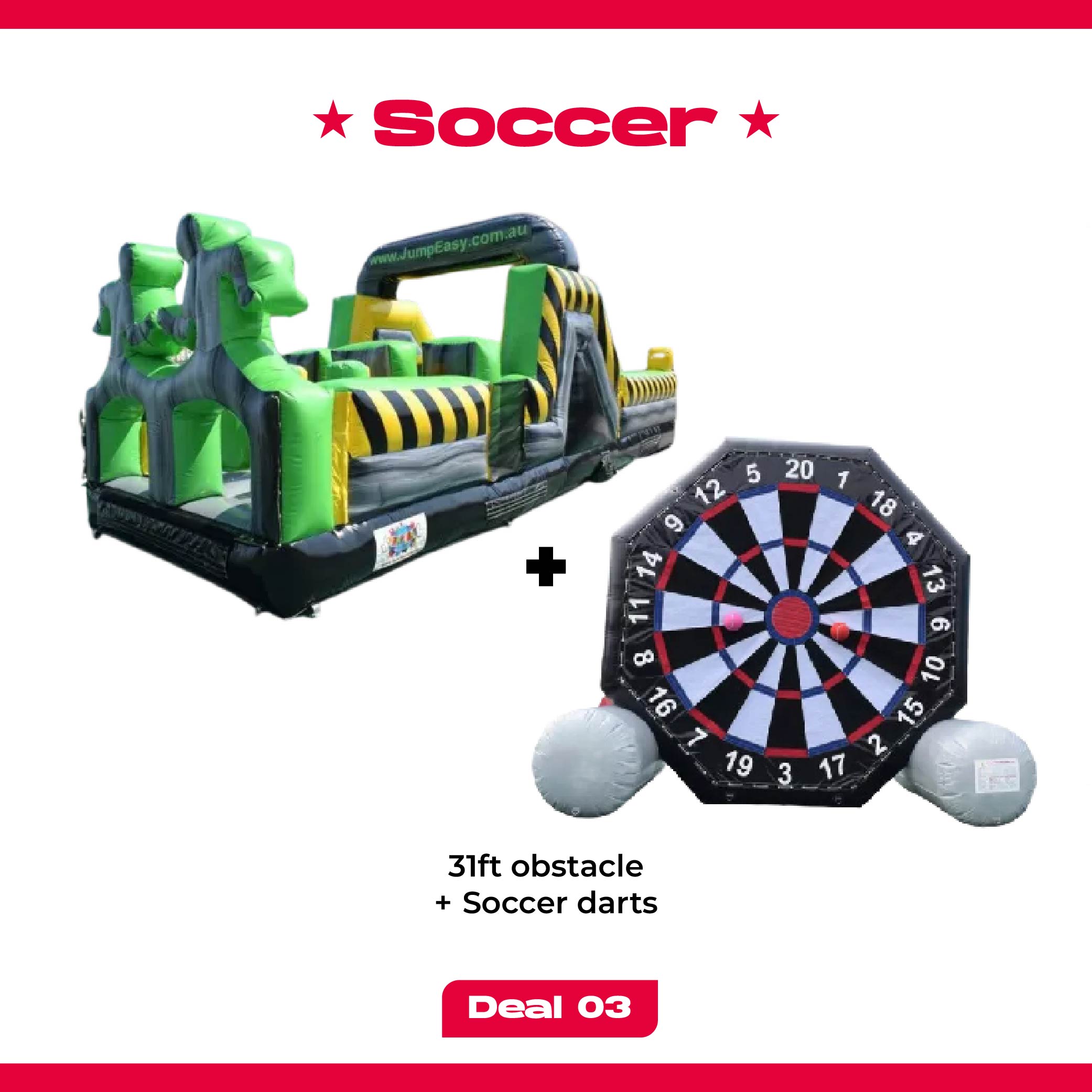 Soccer Day Deal 3 – Obstacle Course & Soccer Darts – OSHC Hire Adelaid