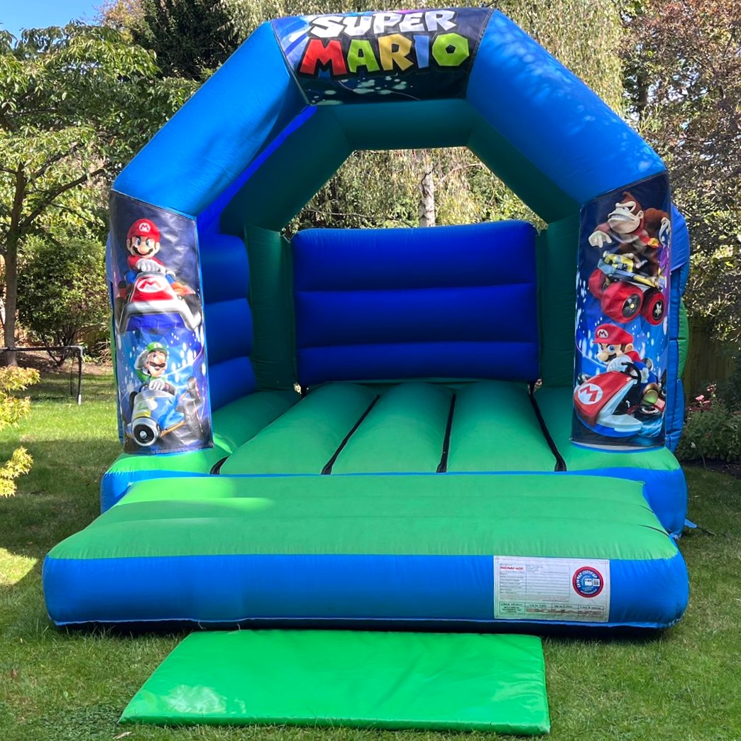 Mario Blue + Green Bouncy Castle - Inflatable, Bouncy Castle ...