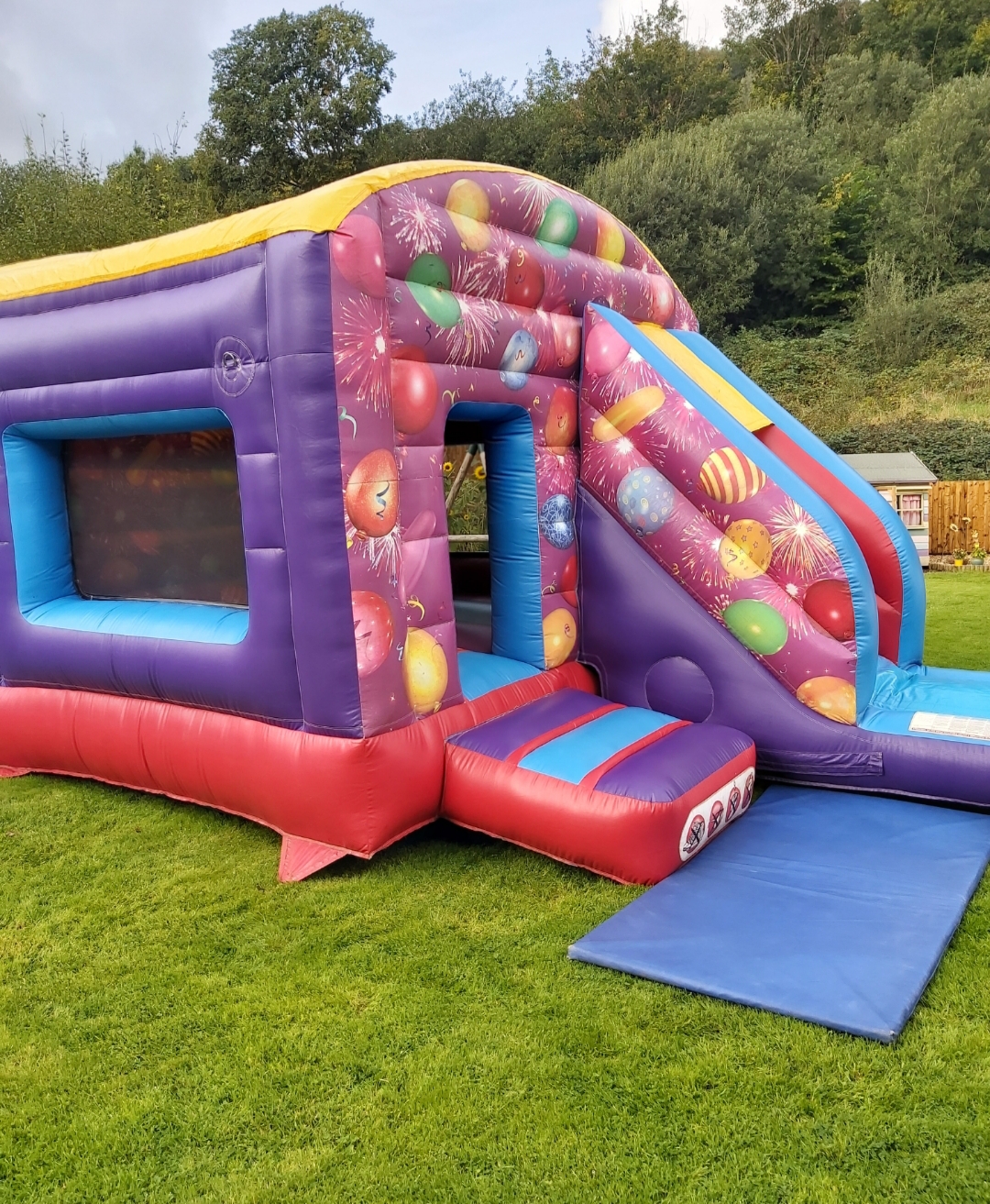 16x12 balloon theme front slide combi - Bouncy Castle Hire in Swansea ...