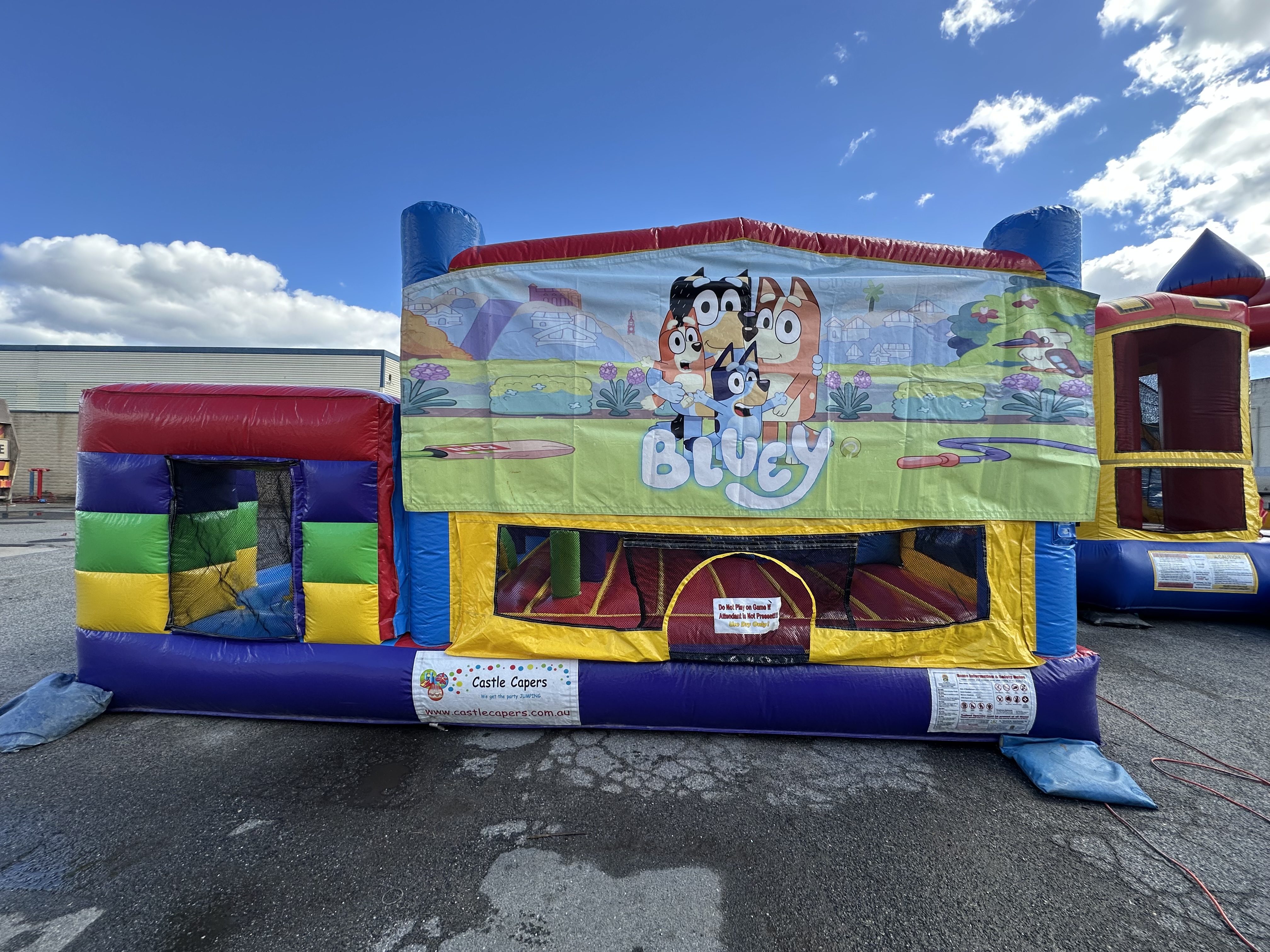 Bluey Obstacle Course Jumping Castle Hire SA