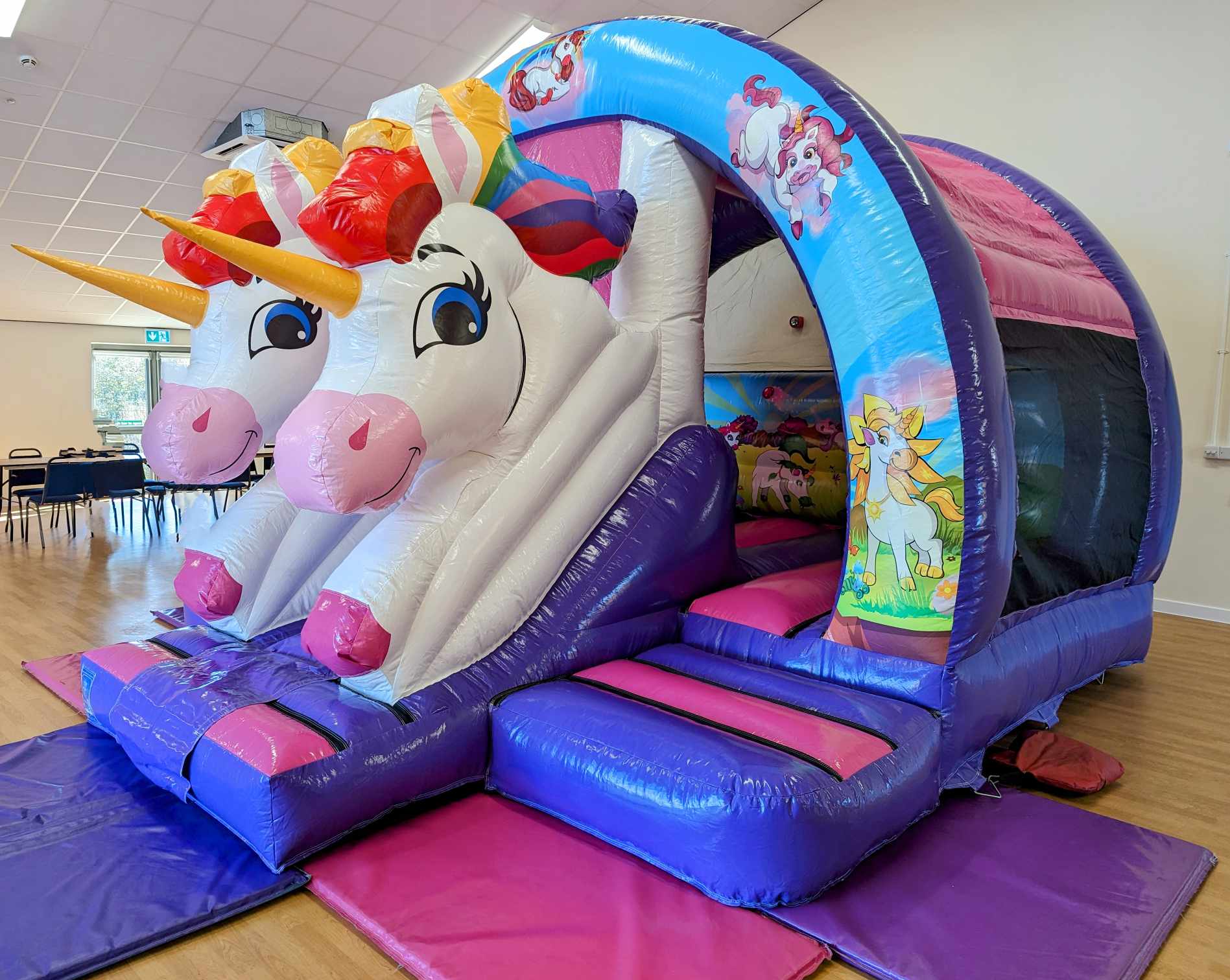 3D Unicorn Bouncy Castle with Front Slide. - Bouncy Castle Hire in ...