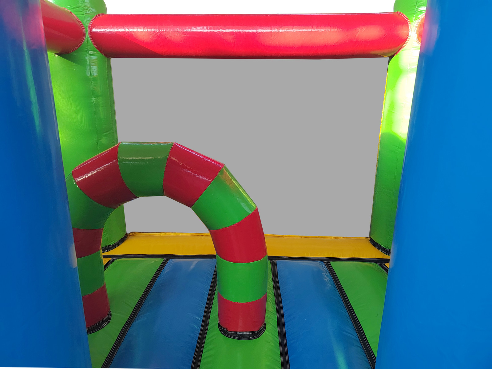 BBOL-034 - 12x10x8ft - Netted Mini Bouncer (Red, Yellow, Green & L.Blue ...