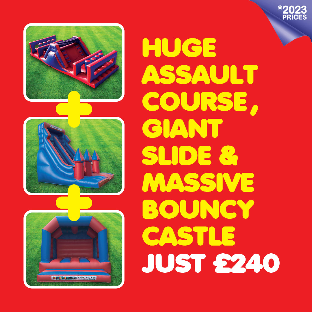 Huge Assault Course, Giant Slide & Large Bouncy Castle | Deals