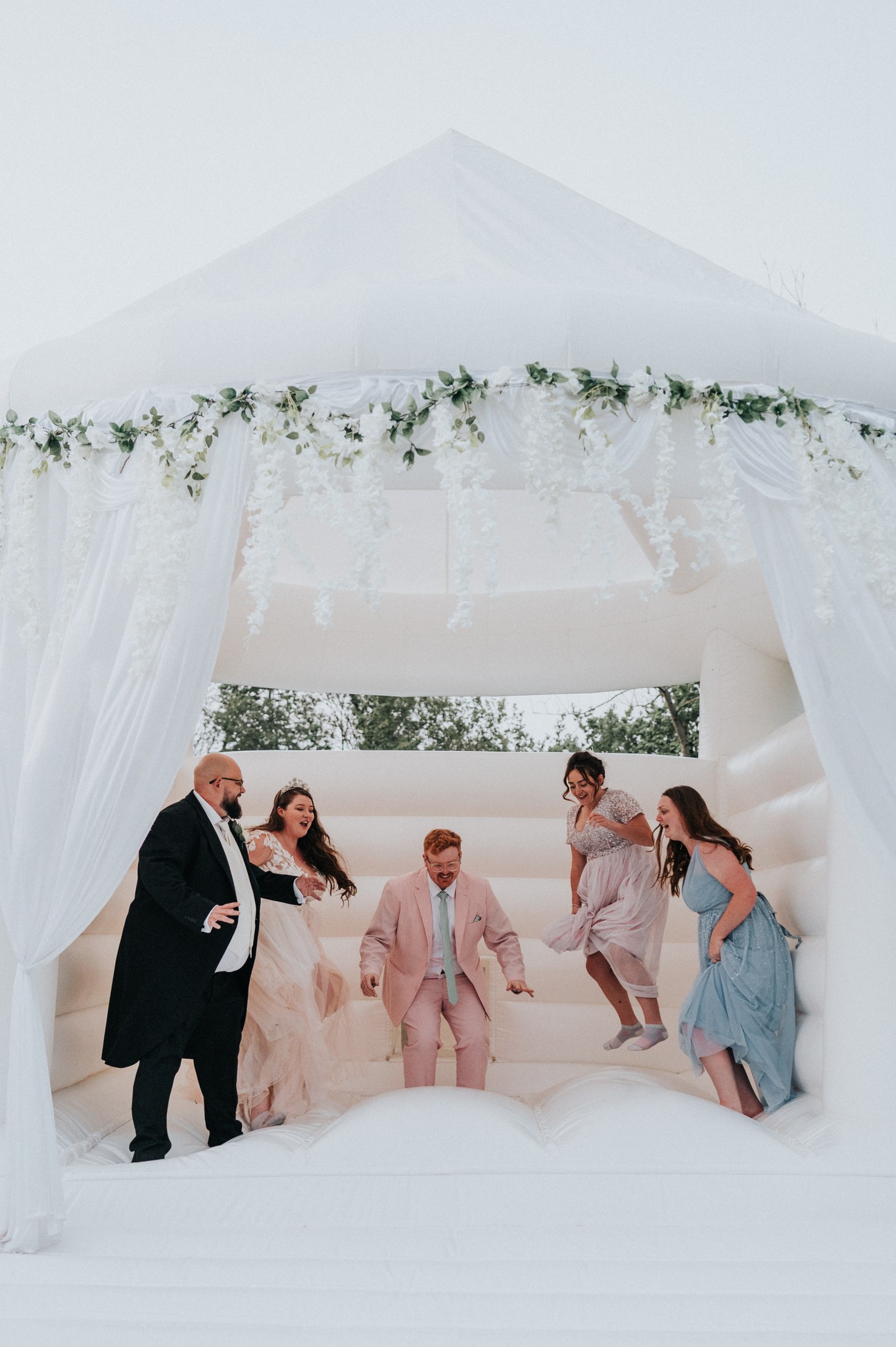 15ft x 18ft White Wedding Bouncy Castle - Bouncy Castle Hire, soft play ...