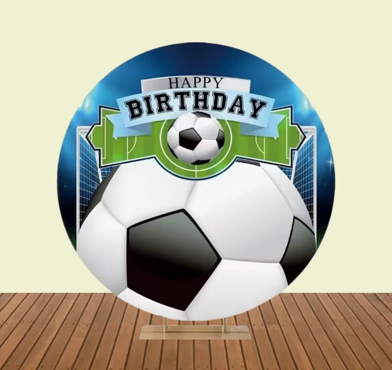 Football Theme Round Backdrop - Hire in Kent, London, Surrey and Essex ...