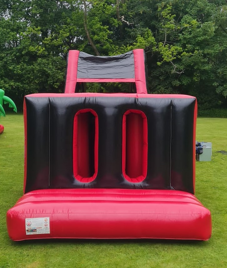 Assault Course Black & Red Inflatable 45ft x 10ft - Bouncy Castle Hire ...