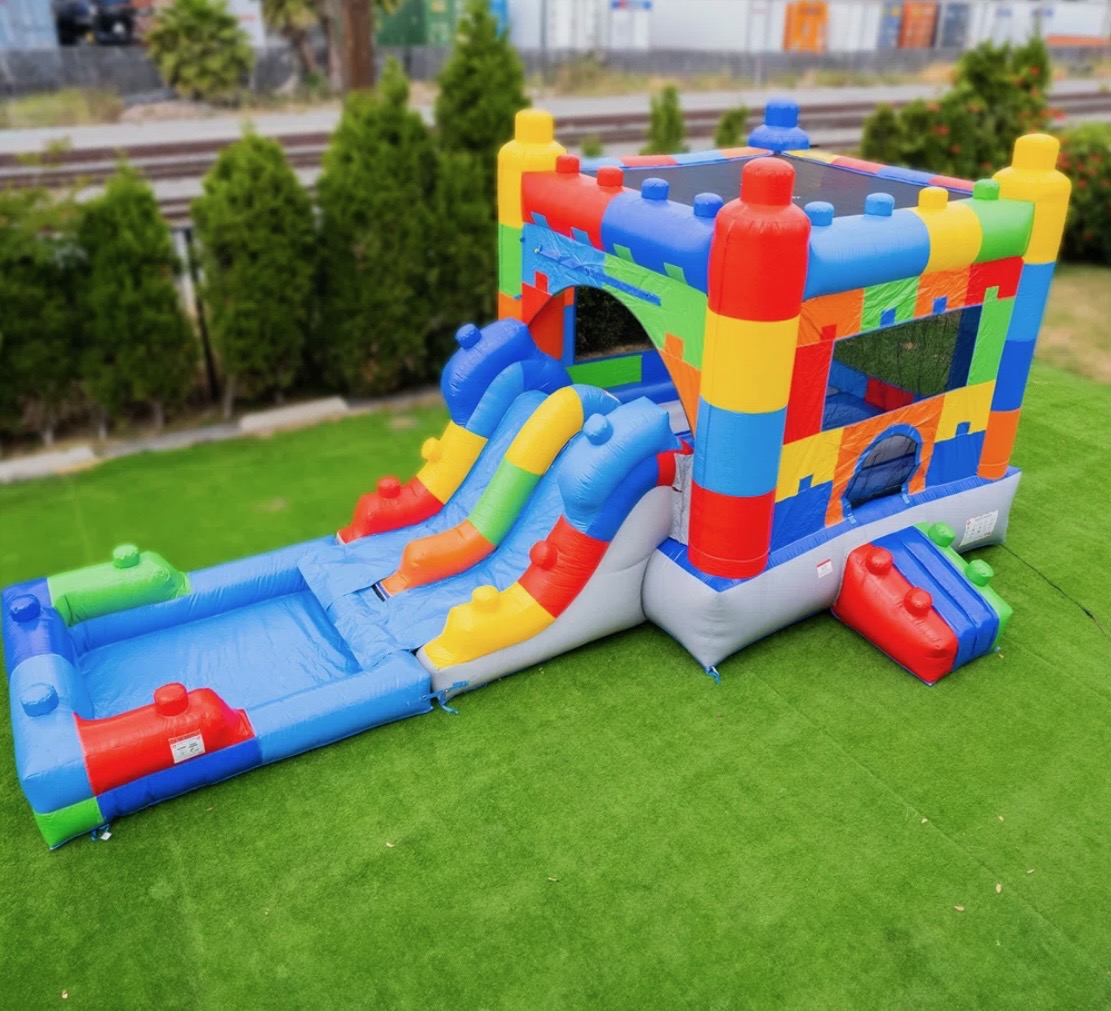 Lego Bounce House With Slide Combo 26x14x12 - PARTY RENTALS in MIAMI ...