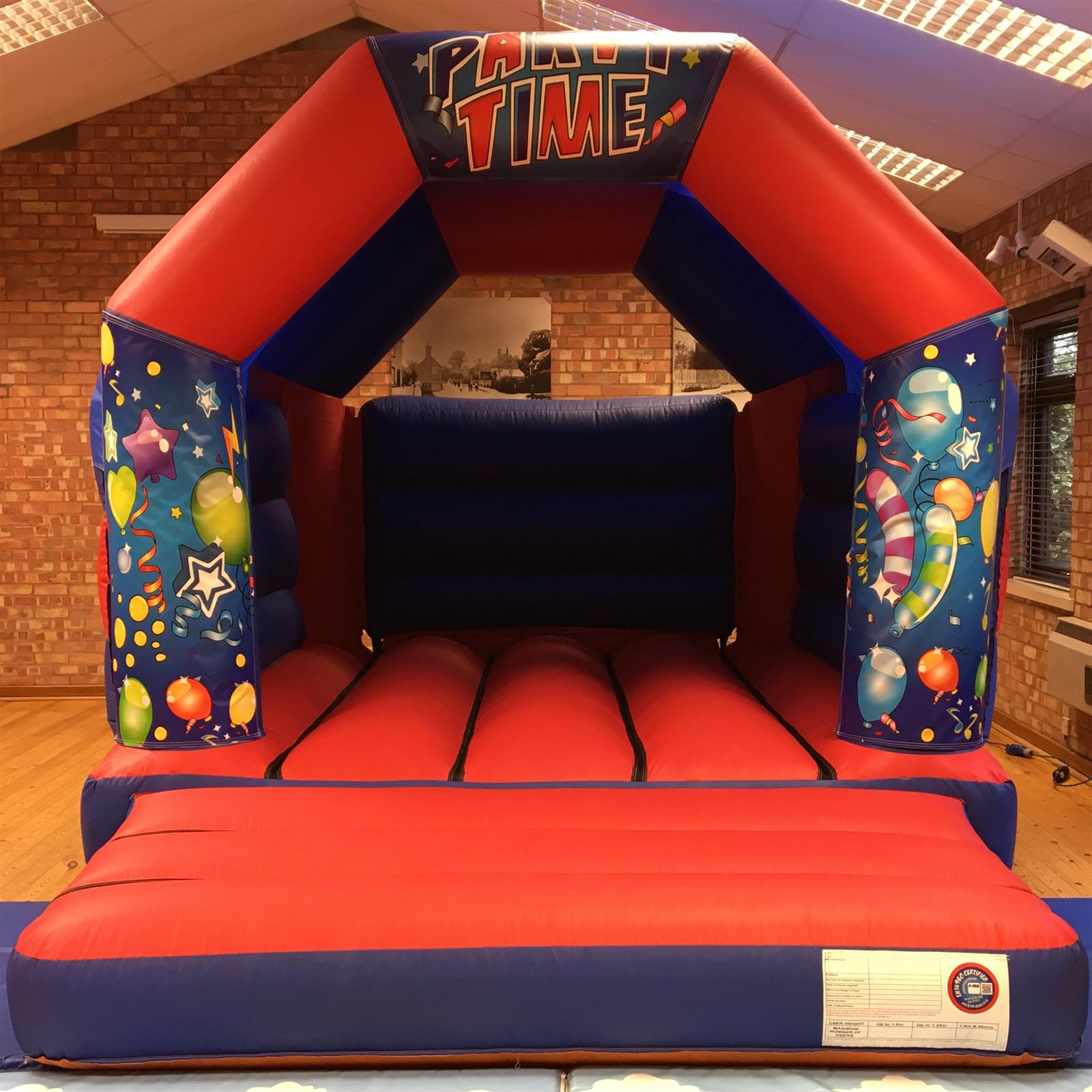 Party Time Themed Bouncy Castle - Bouncy Castle, Party and Event Hire ...
