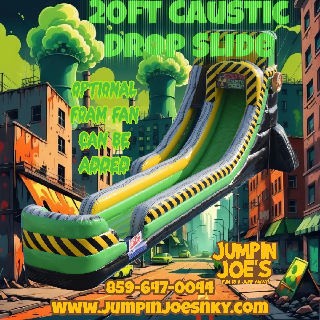 20ft Caustic Drop Slide (Foam Option to purchase with Slide) - Bouncy ...