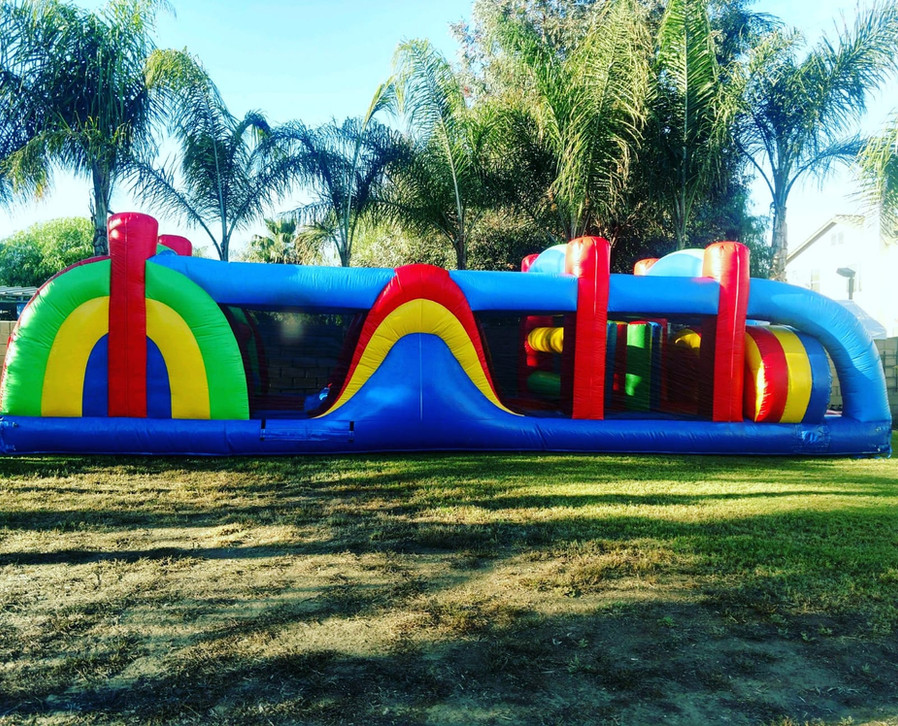 40ft Rainbow Obstacle Course - Hire in CA | Y&Y Event and Party Rental
