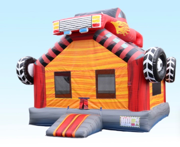 Morton Amusement Inflatables-Monster Truck Bounce House-Rental