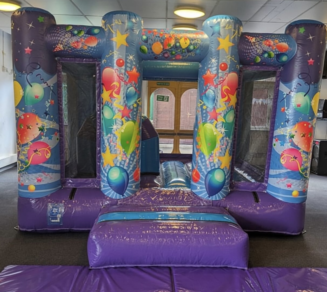 Blue & Purple Party Midi Castle INDOORS ONLY 10ftx13ft - Hire in ...