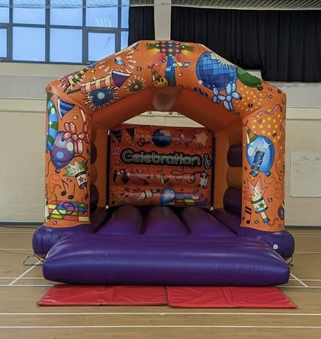 Celebration Castle Orange (14ft x 19ft) - Hire in Hersham, Walton on ...