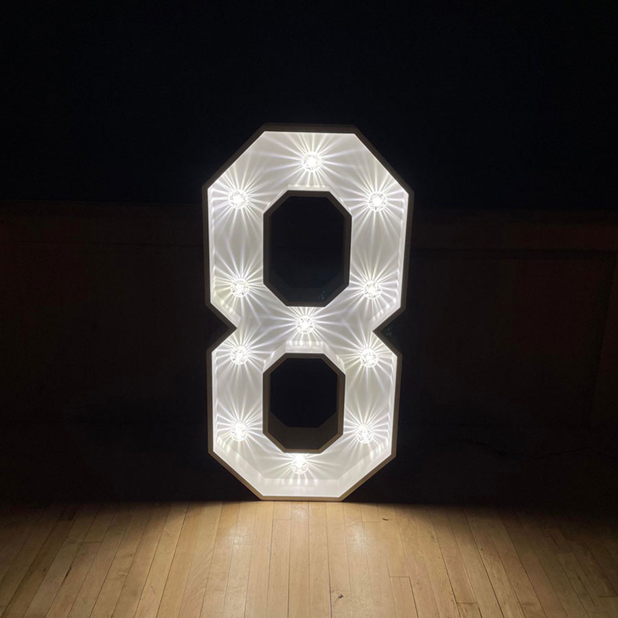 4ft Illuminated Wedding Letters & Birthday Number Hire in Warwickshire