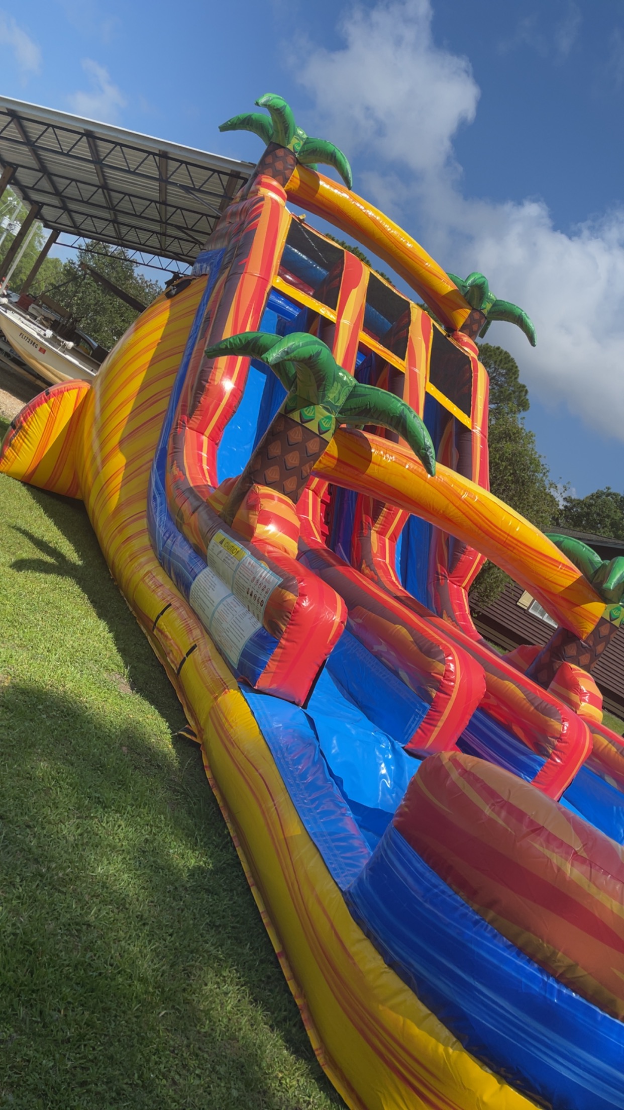 18’ Fiesta Dual Lane Waterslide - Hire in Florida | Slip-N-Dip Inflatables