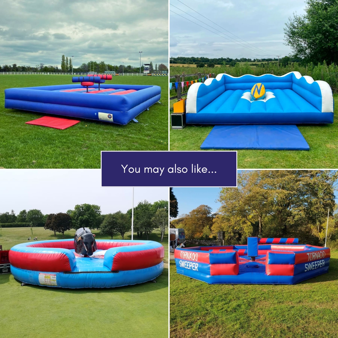 100ft 4 Piece Yellow & Black Danger 100ft Assault Course - Inflatable ...