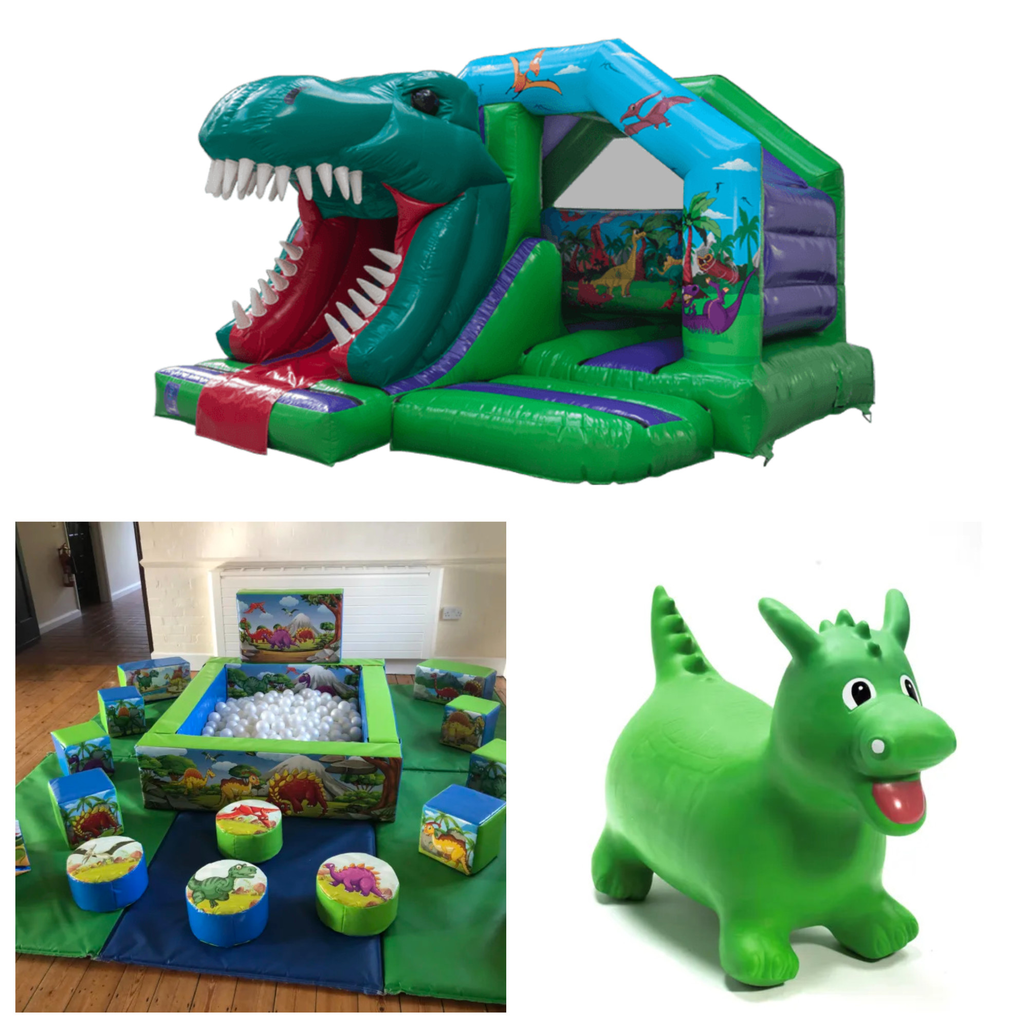 Bouncy Mania | Dinosaur and Soft play package