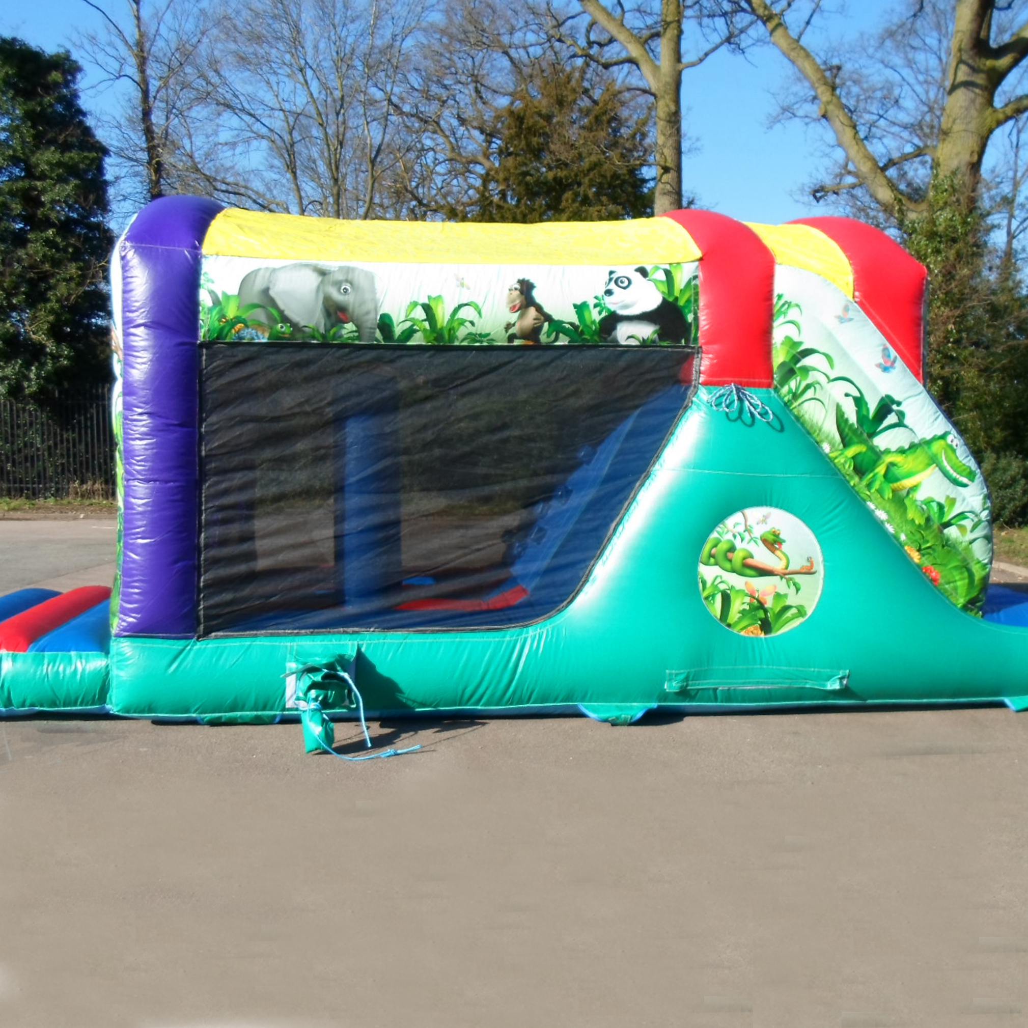 Jungle Fun Run Bouncy Castle - Inflatable, Bouncy Castle, Entertainment ...