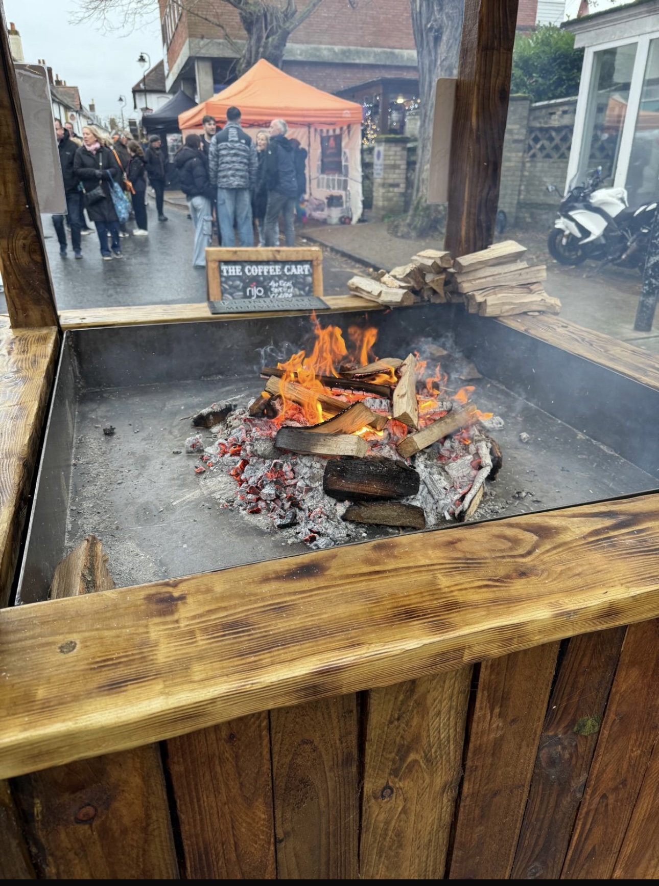 Marshmallow toasting station
