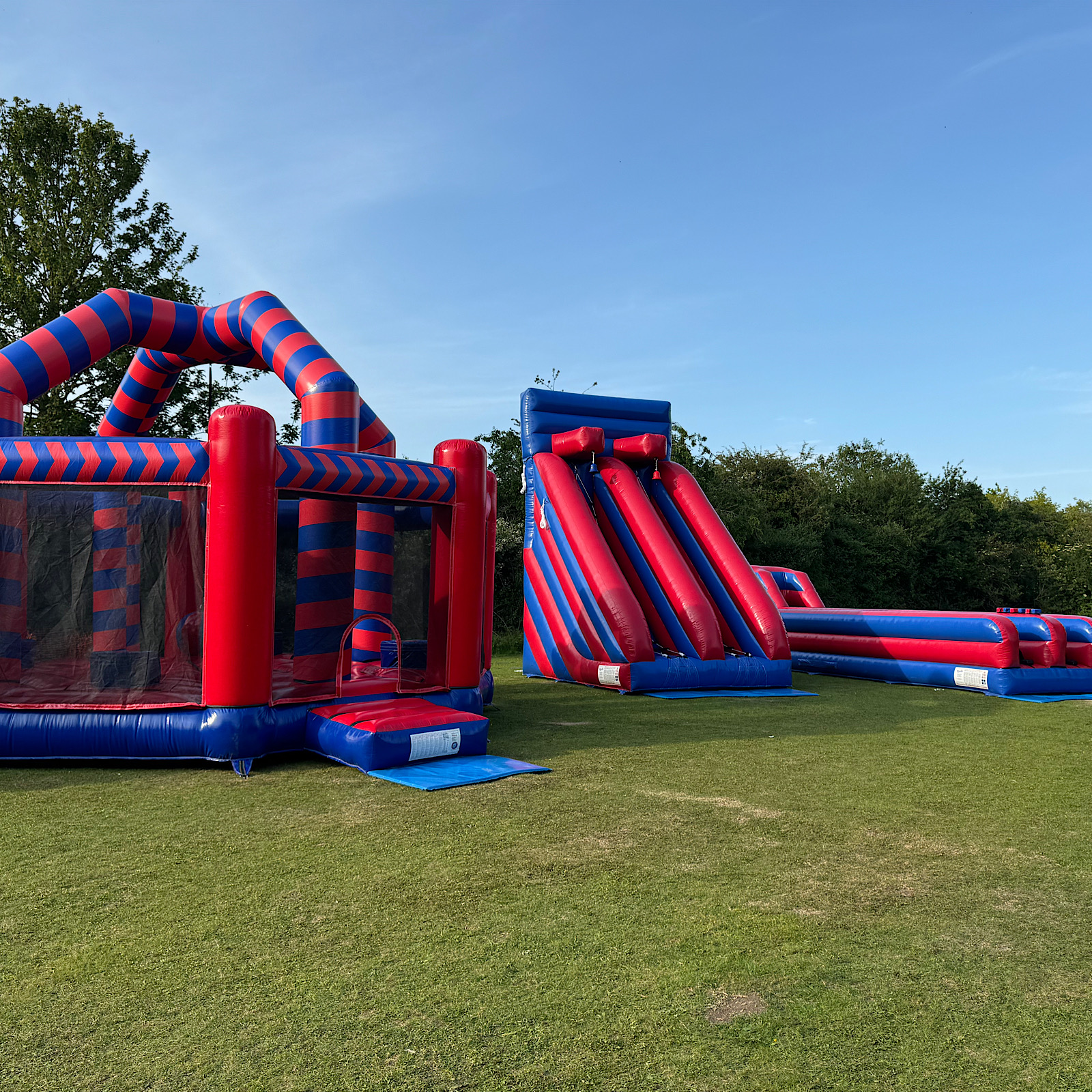 Bungee Run + Unclimbable Ladders + Wrecking Ball - Bouncy Castle Hire ...