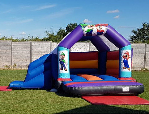 Super Mario Bouncy Castle with Slide - Bouncy Castle Hire in North ...