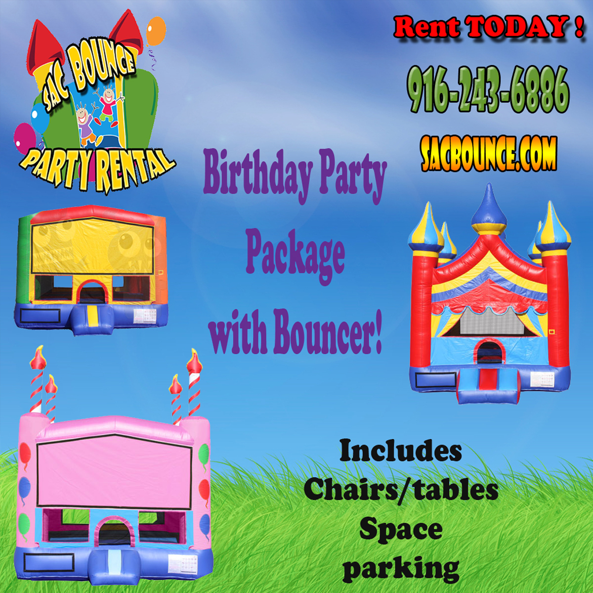 Birthday Party Packs - Inflatable Bounce House & Water Slide Rentals ...