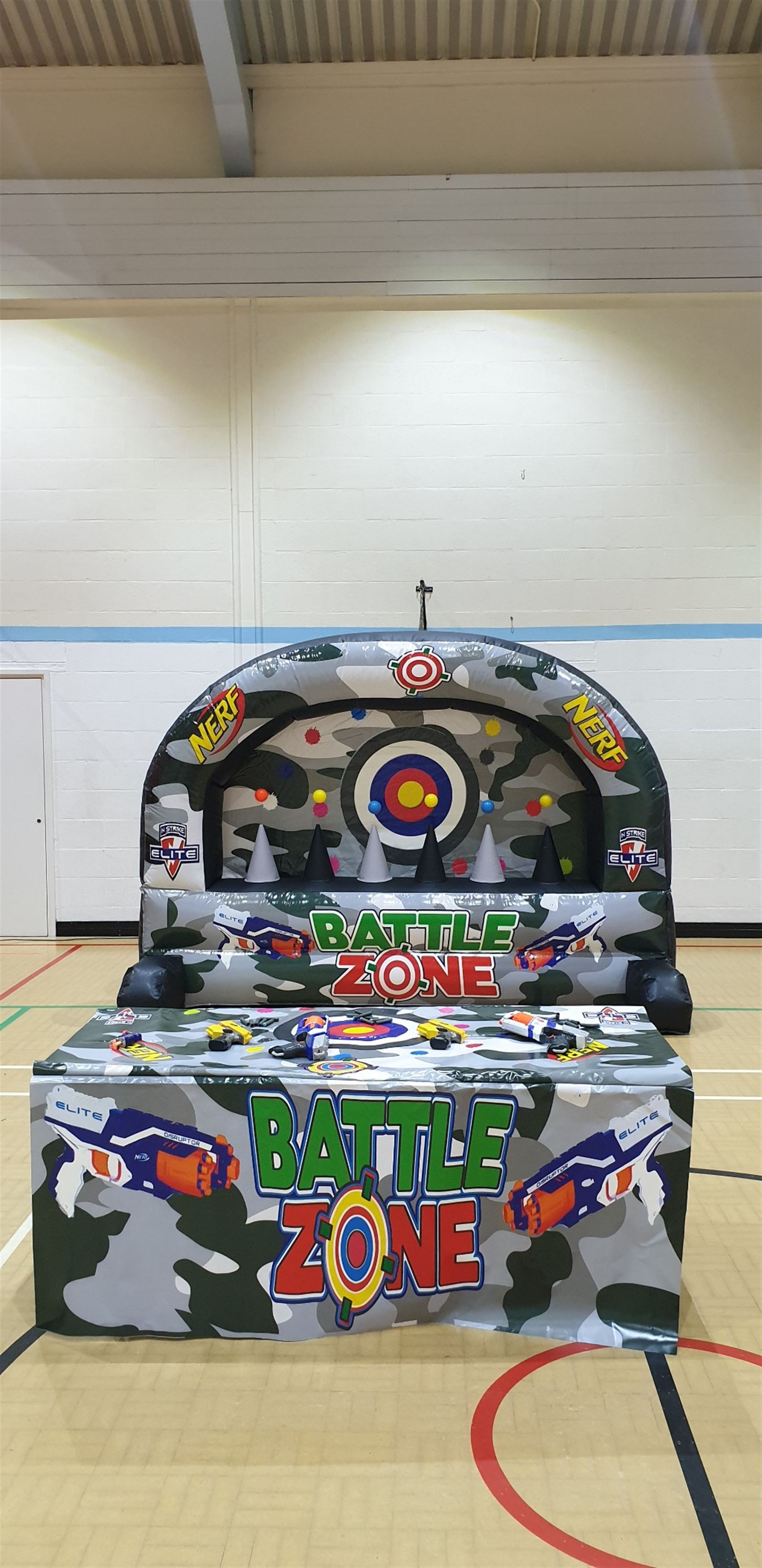 inflatable nerf shootout package for hire in Worcester