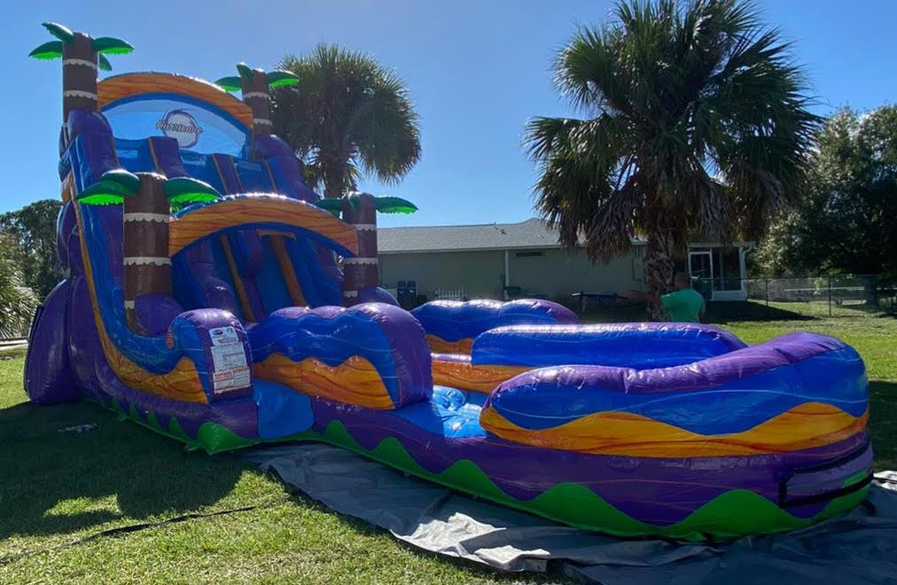 22 FT Tropical Dual Lane Water Slide - Best event service in FL ...