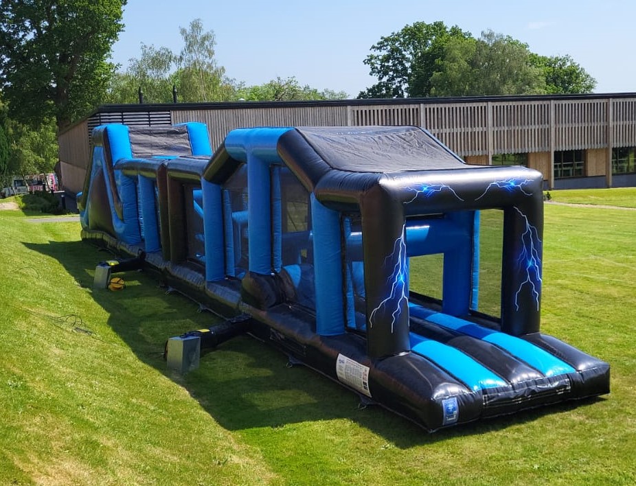 Assault Course Inflatable Lightning theme 60ft x 10ft - Bouncy Castle ...