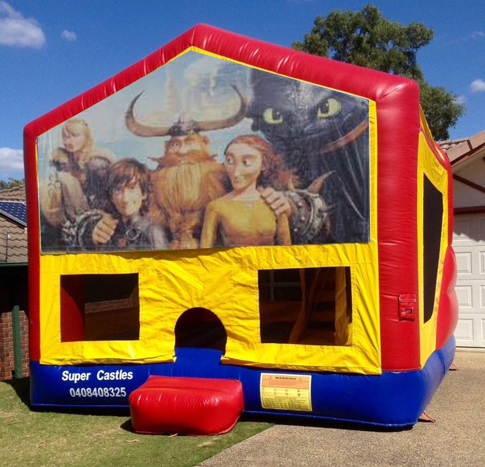 How To Train Your Dragon Medium Banner Castle - Jumping Castle Hire ...
