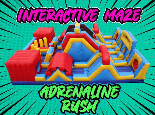 Adrenaline Rush Inflatable Maze Giant Obstacle Race AE Air Jumper