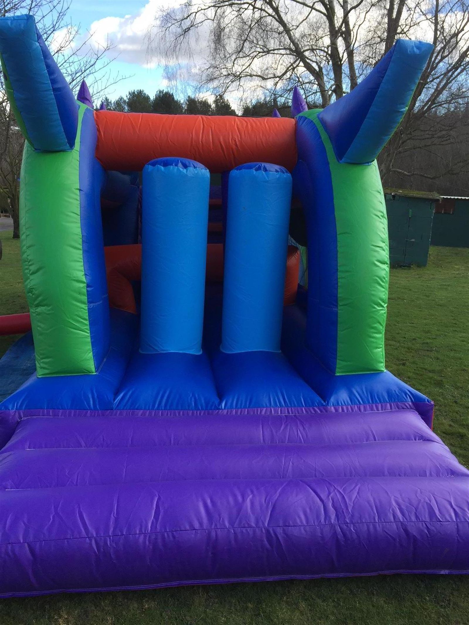 Assault Course Inflatable Dinosaur themed 30ft x 11ft - Bouncy Castle ...