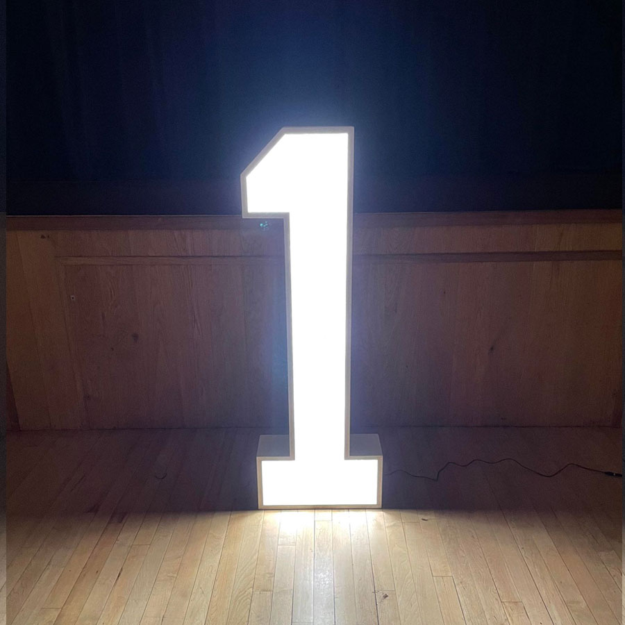 4ft Light Up Number '1' - Bouncy Castle, Party and Event Hire in ...