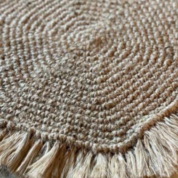 15" HEXAGON JUTE PLACEMAT - Event Hire in Bermuda | So-N-So Hires