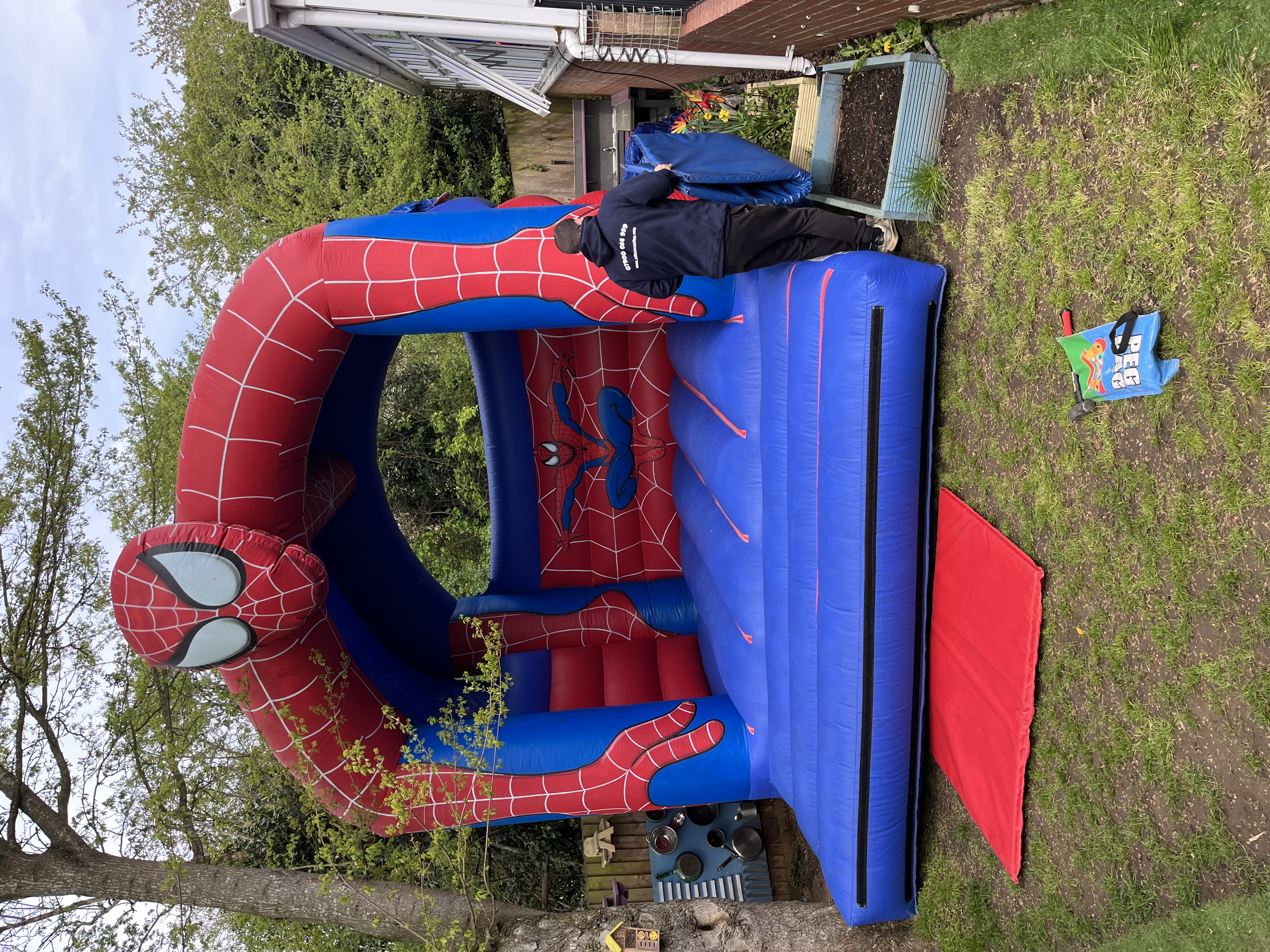 13ft x 15ft Spider Man - Hire in northampton | elliotts castles