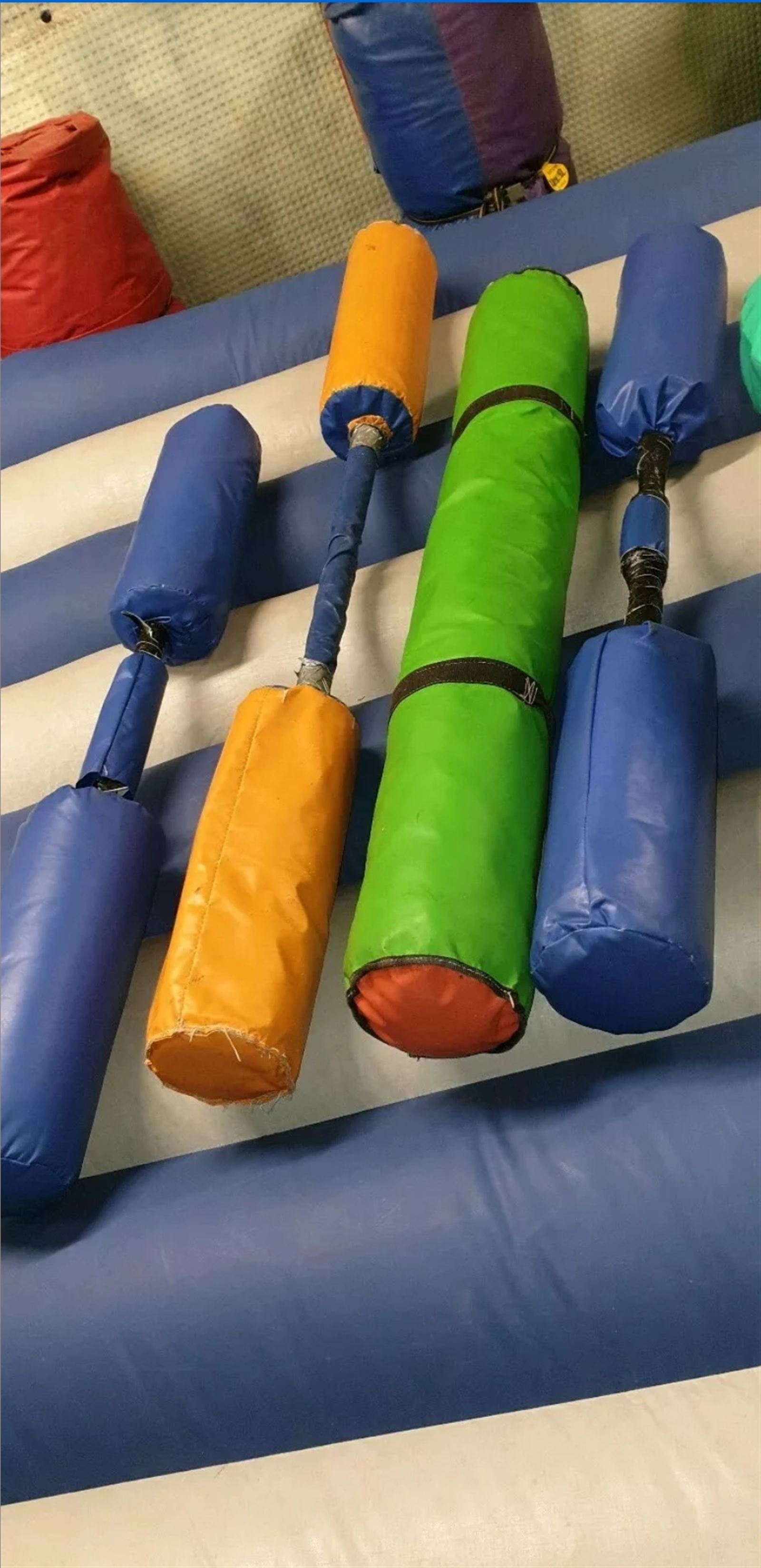 Gladiator Duel with safety hats + 4 x Duel Sticks. - Bouncy Castle Hire ...