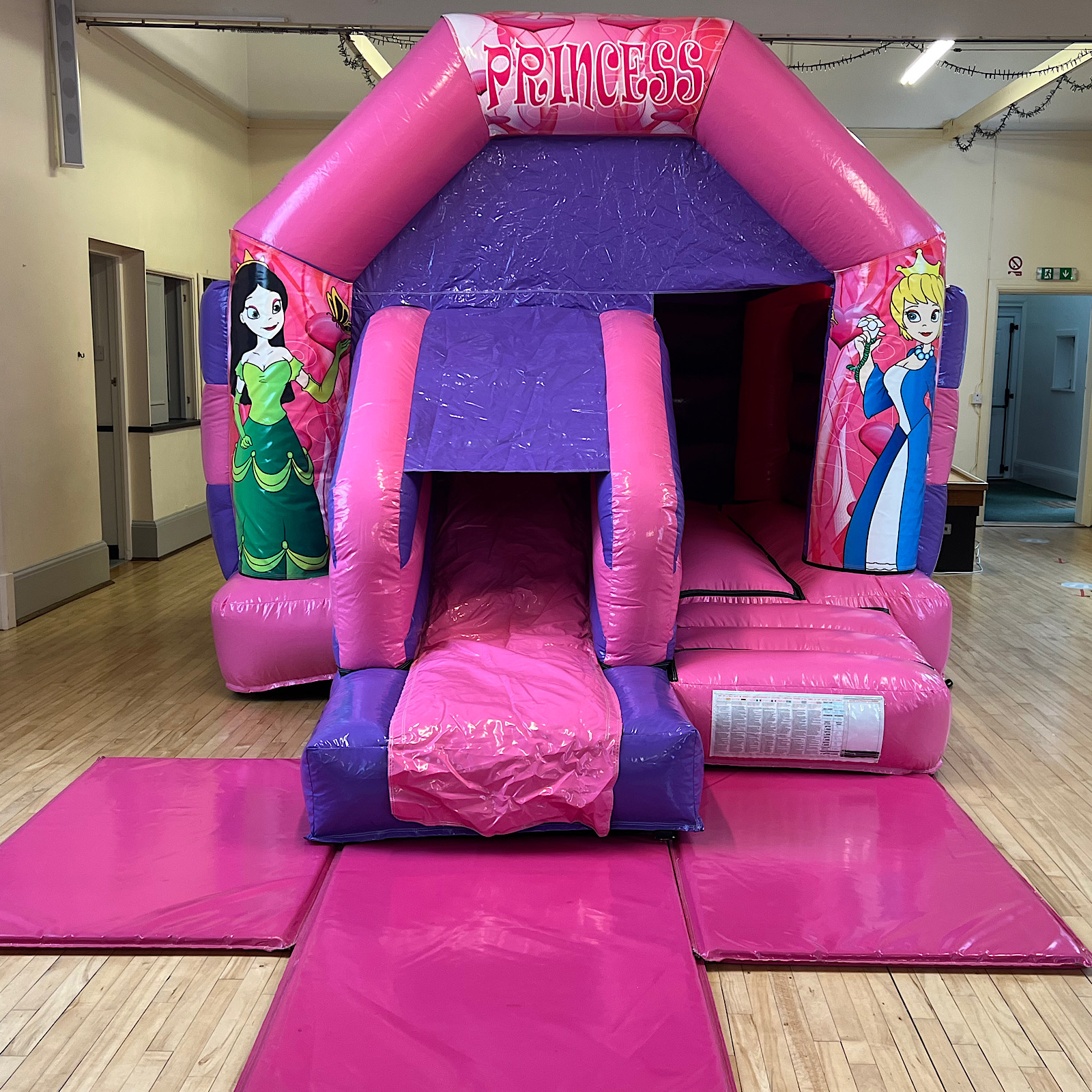 NEW 2026 Princess Bounce Slide Bouncy Castle Hire Snow Hill Wakefield