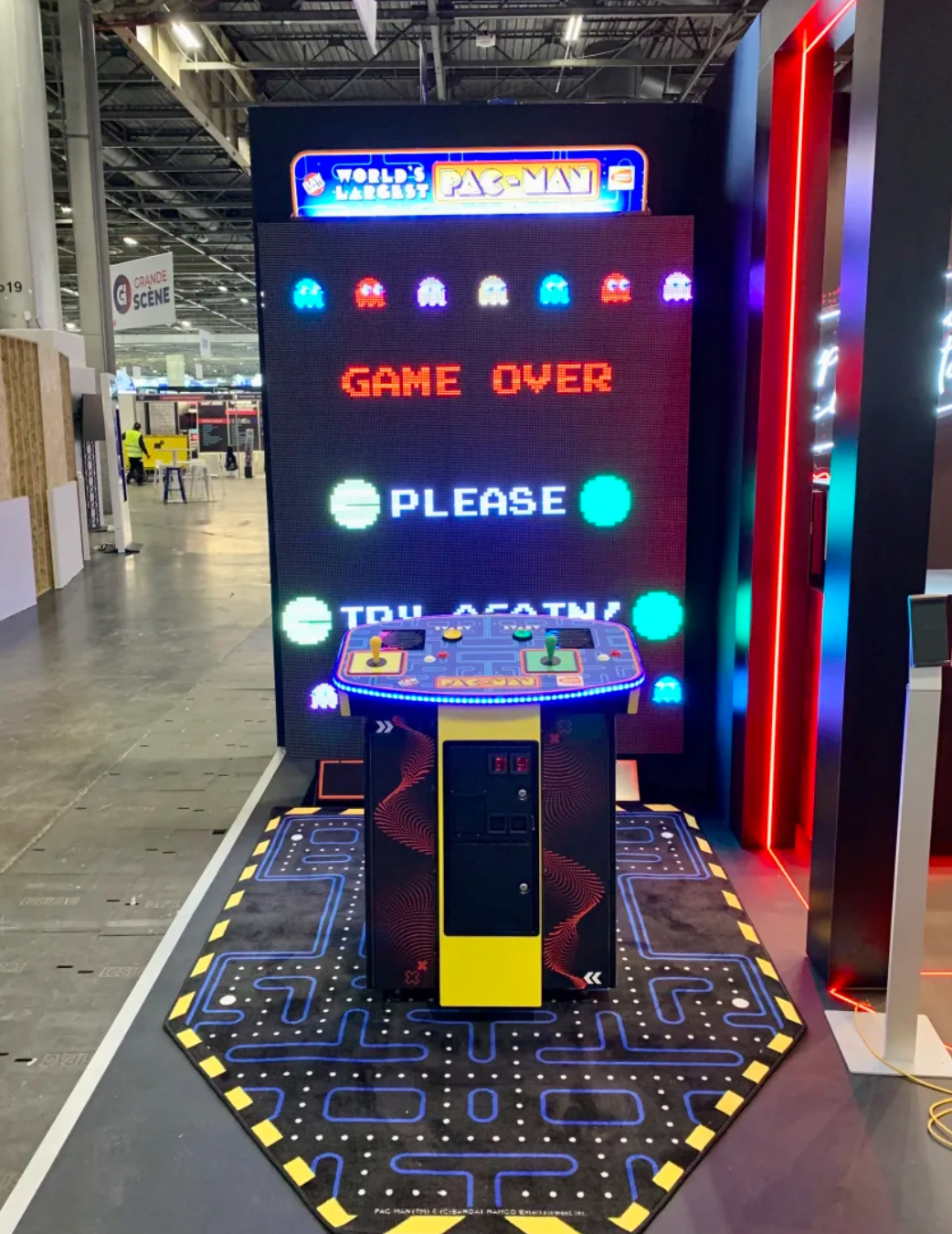 World's Largest Pac-Man Arcade Machine for Hire