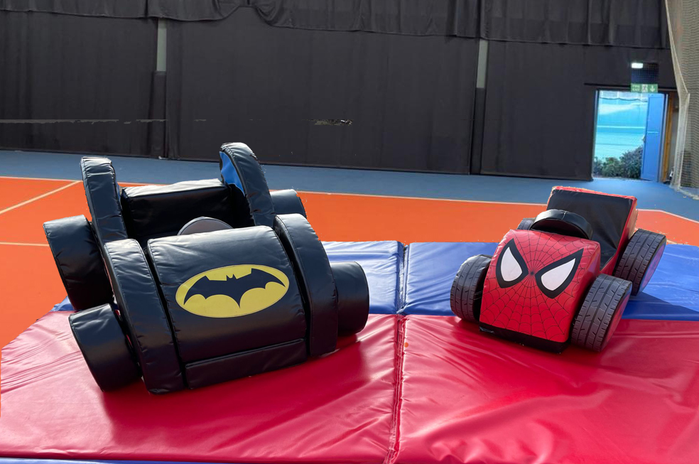 Super Hero Batman & Spiderman Soft Play Cars - Bouncy Castle Hire in ...