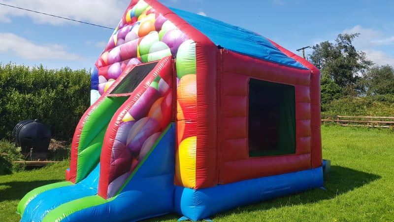 19ft x 12ft balloon themed castle with slide - Ice-Cream van, Bouncy ...