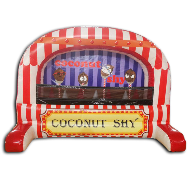 Red + White Inflatable Coconut Shy - Inflatable, Bouncy Castle ...