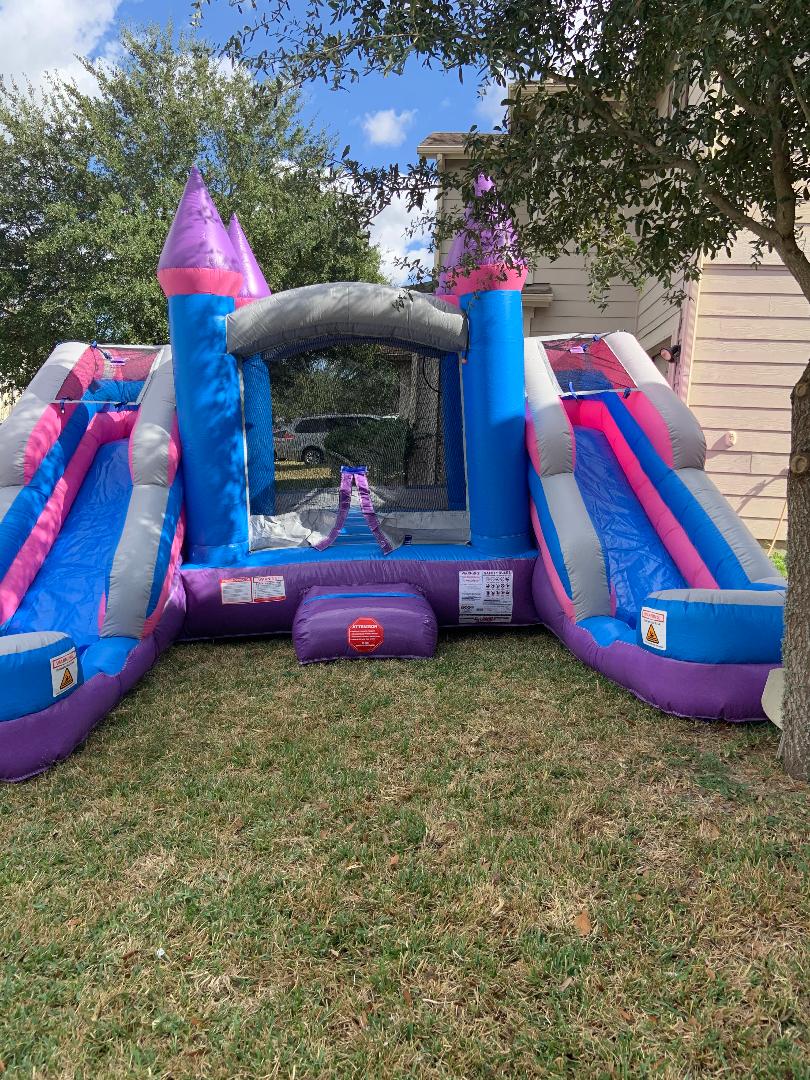 Double slide bounce house - rentals in HOUSTON, TX | Jumping hearts ...