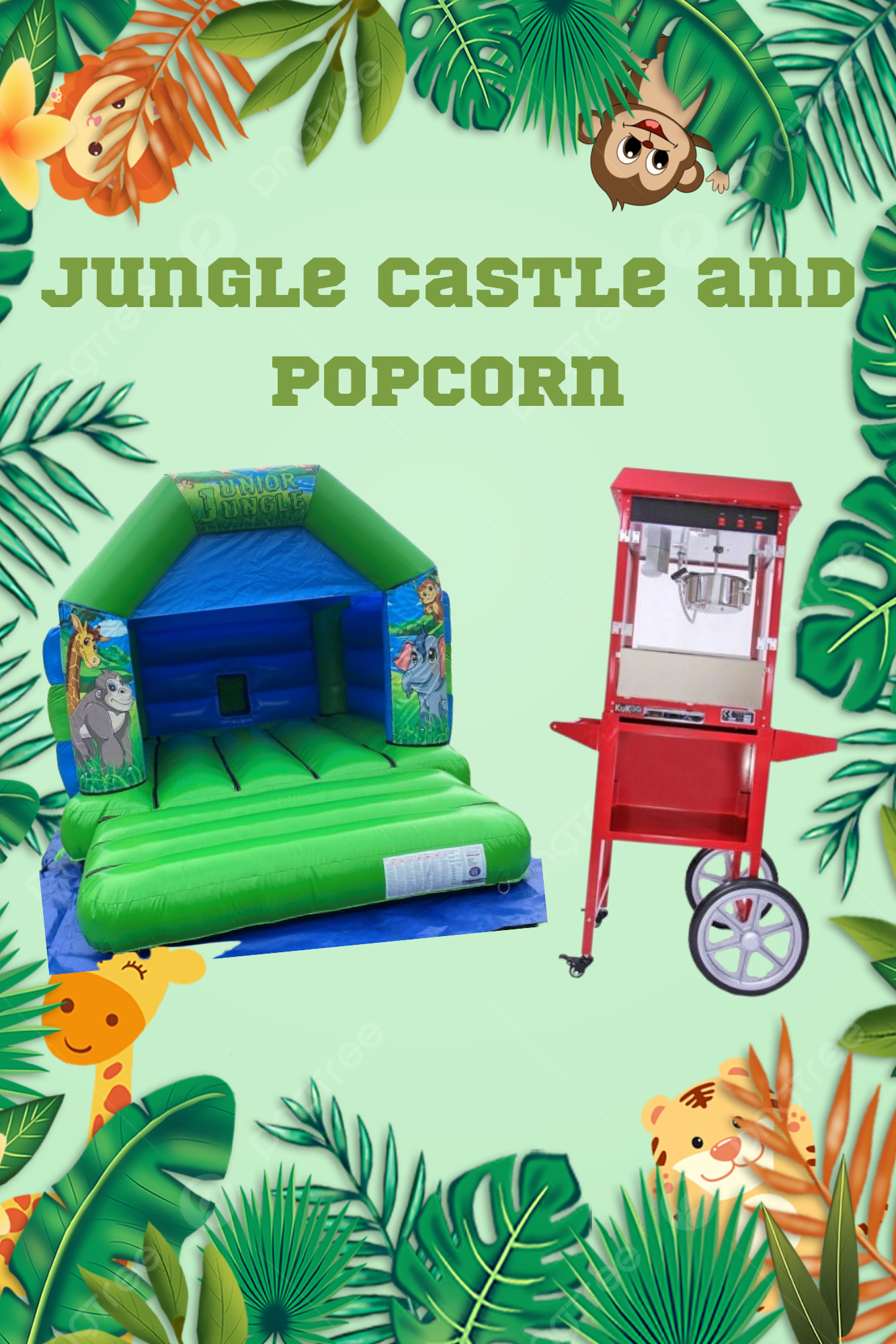 Jungle Castle and popcorn - Bouncy castle hire in Coventry ...