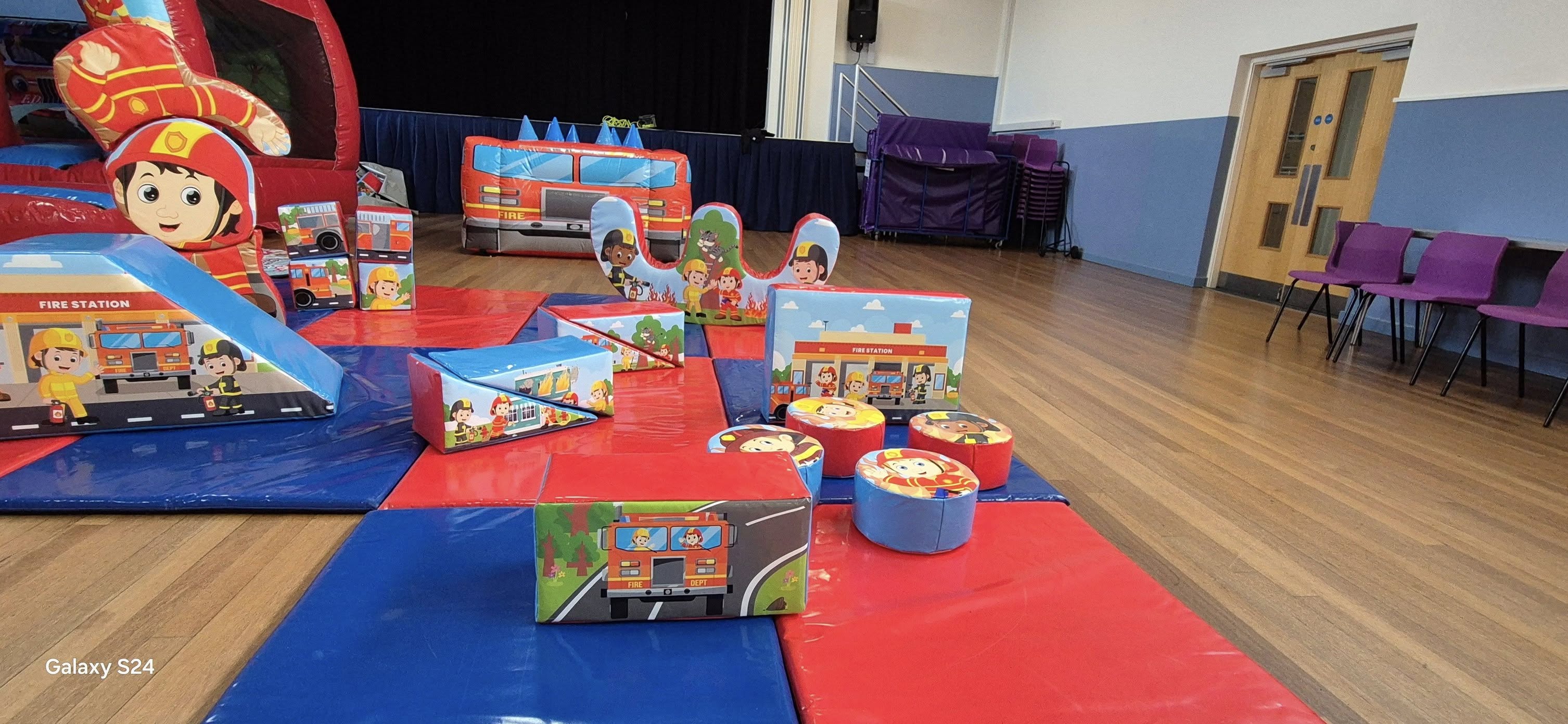 fire truck ball pit with fireman soft play - Hire in north east of east ...