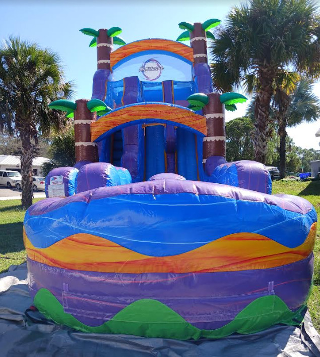 22 FT Tropical Dual Lane Water Slide - Best event service in FL ...