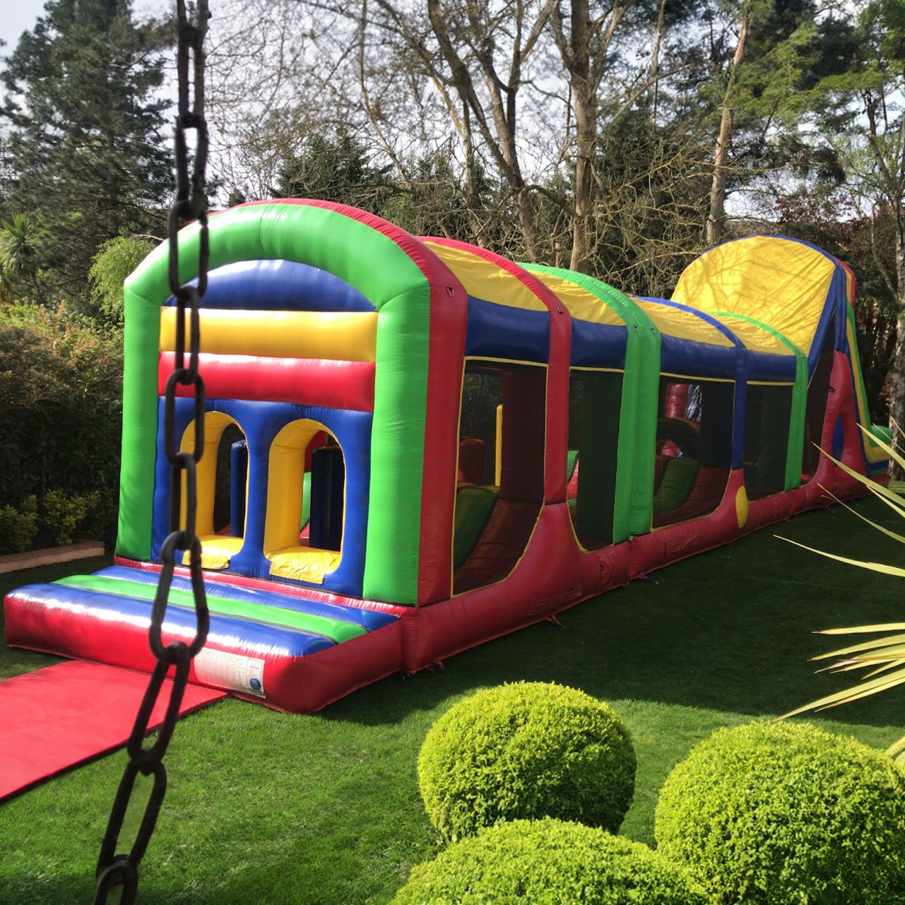 Multi Coloured 3 piece Inflatable Obstacle Course - Inflatable, Bouncy ...